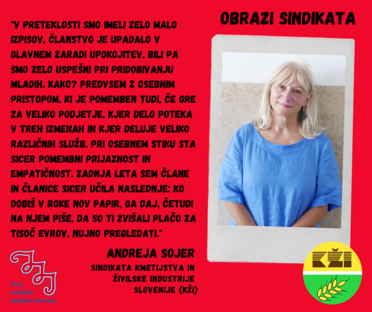 Andreja Sojer - Zveza svobodnih sindikatov Slovenije